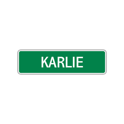 Karlie Girls Name Letter Printed Label Art Decor Novelty Aluminum Metal ...