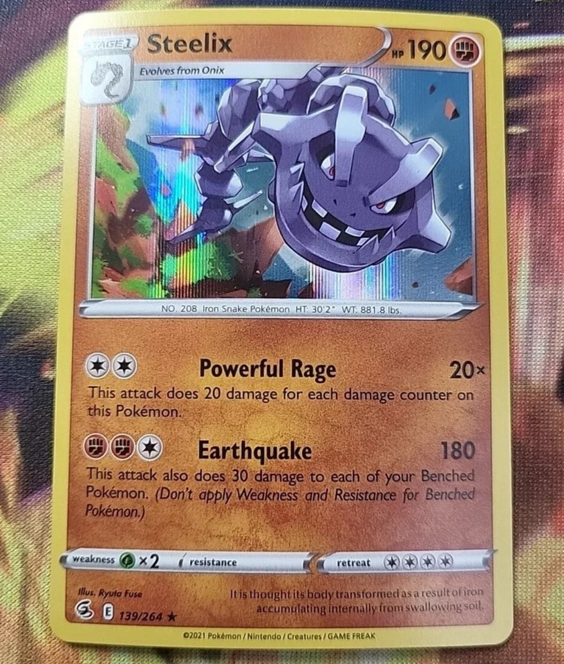 Steelix Holo Rare - 139/264 - Fusion Strike Pokemon 2021 - NM | eBay
