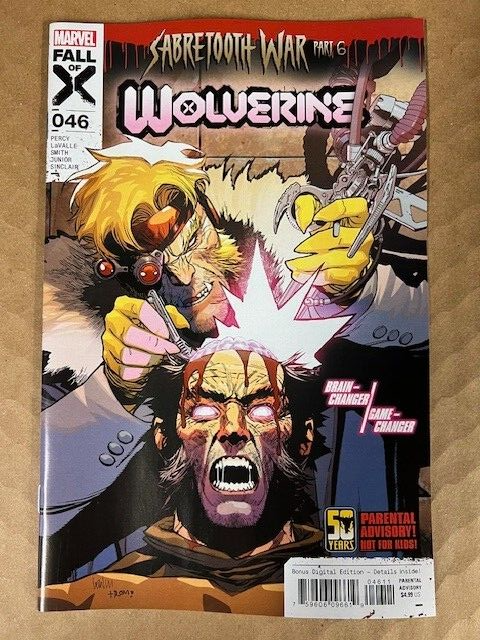 WOLVERINE #46 Lenil YU COVER MARVEL COMICS 2024 SABRETOOTH WAR FALL OF ...