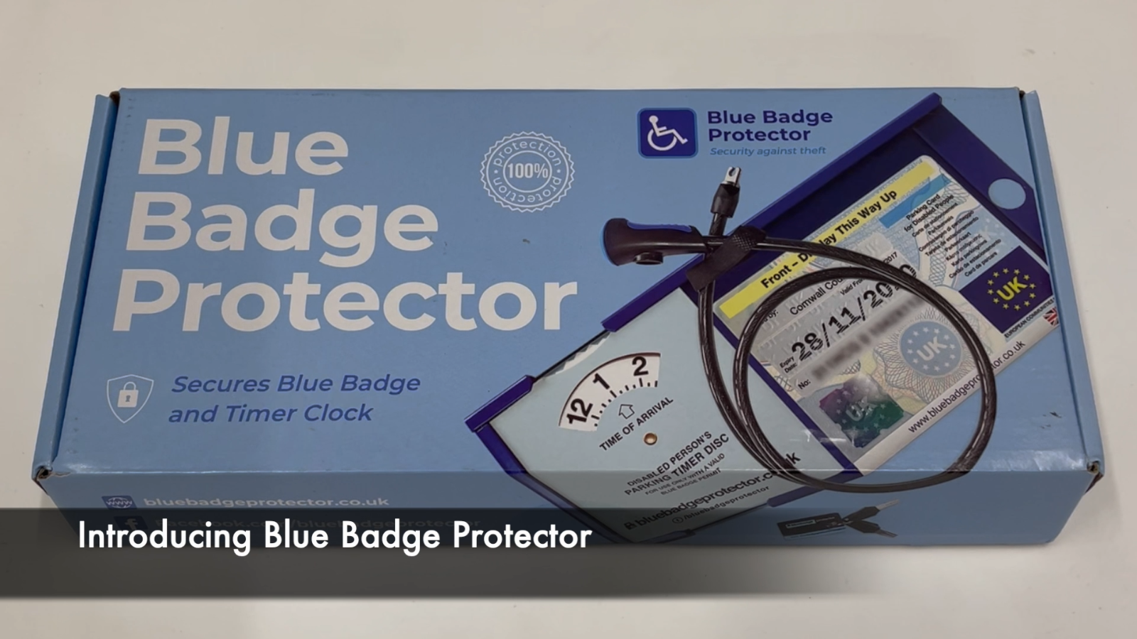 Blue Badge Double Protector Disabled Anti Theft Lock Security Holder ...