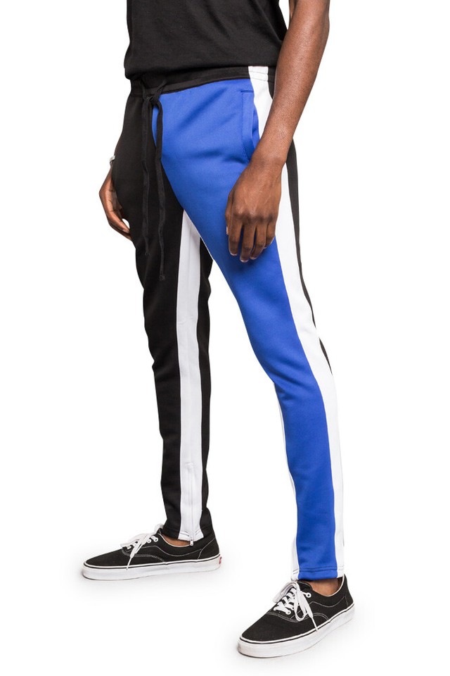 Men's Color Blocked Jogger Sports Workout Techno Track Pants S~5XL ...