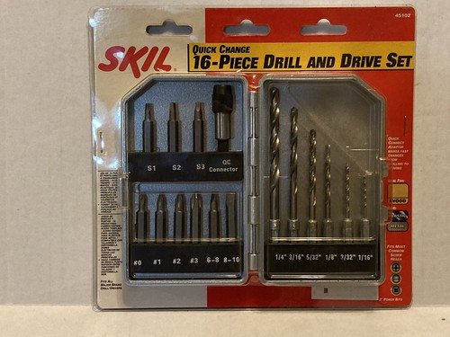 SKIL 45102 16 PIECE QUICK CHANGE DRILL AND DRIVE SET IN CASE (NEW) | eBay