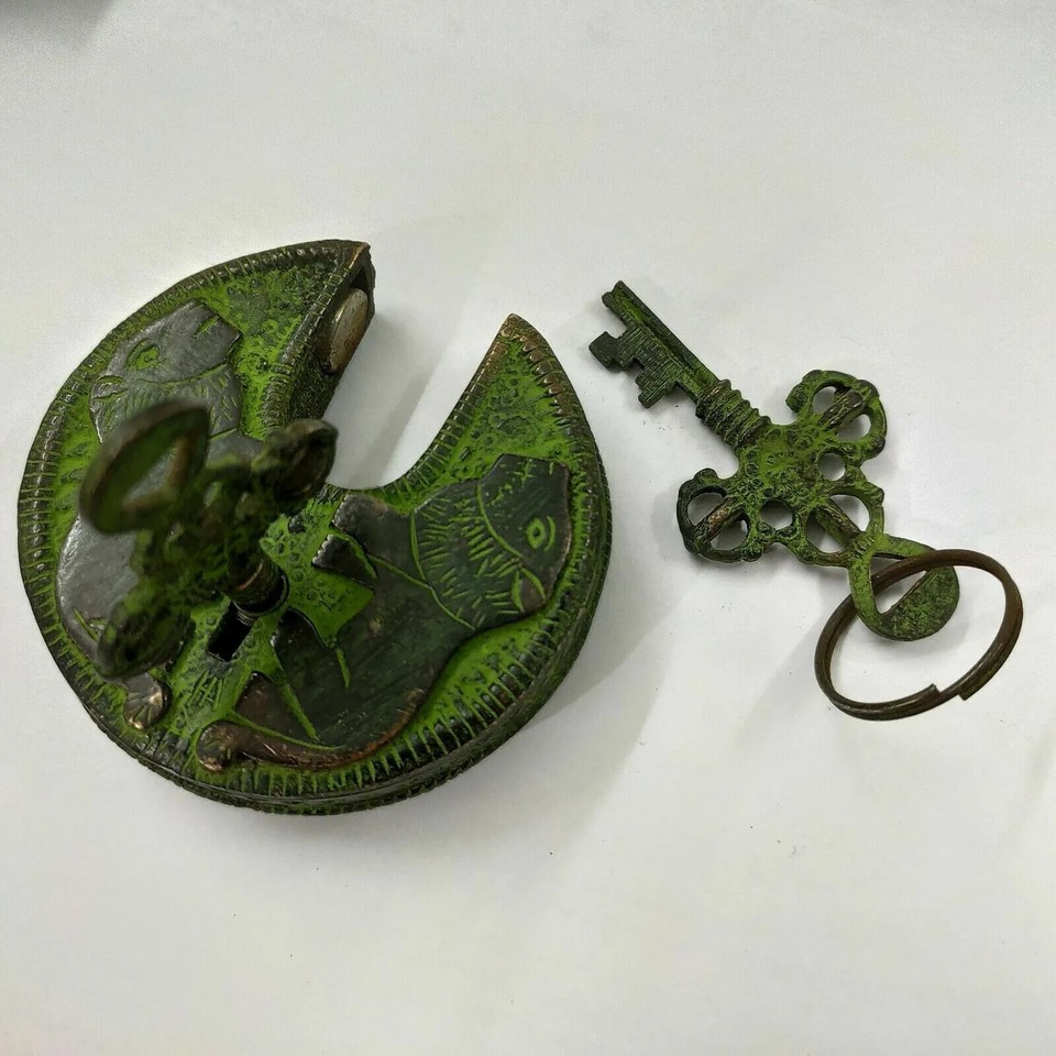 Antique Vintage Heavy Rare Lock Key Set Collectible | eBay