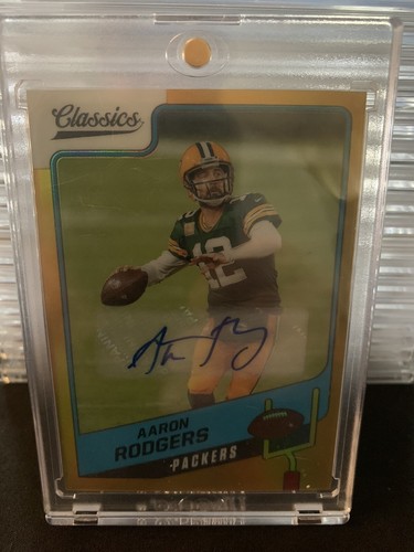 2021 AARON RODGERS PANINI CLASSICS PREMIUM EDITION GOLD AUTO #2/5 RARE ...