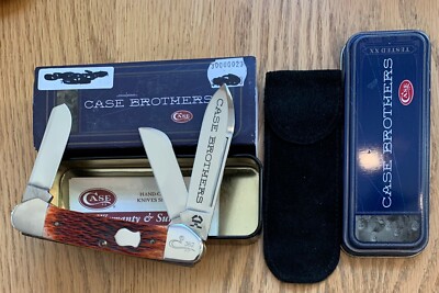 CASE BROTHERS 3 BLADE GUNBOAT CANOE KNIFE #6394 SS NEVER USED IN BOX ...