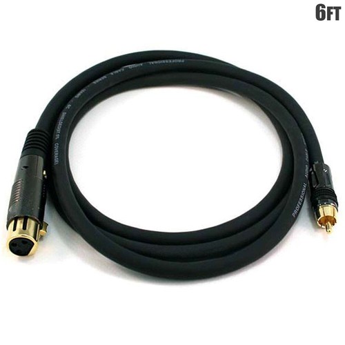 6FT Premium XLR 3-Pin Female to RCA Male Mic Microphone Audio Cable Gold Plated | eBay