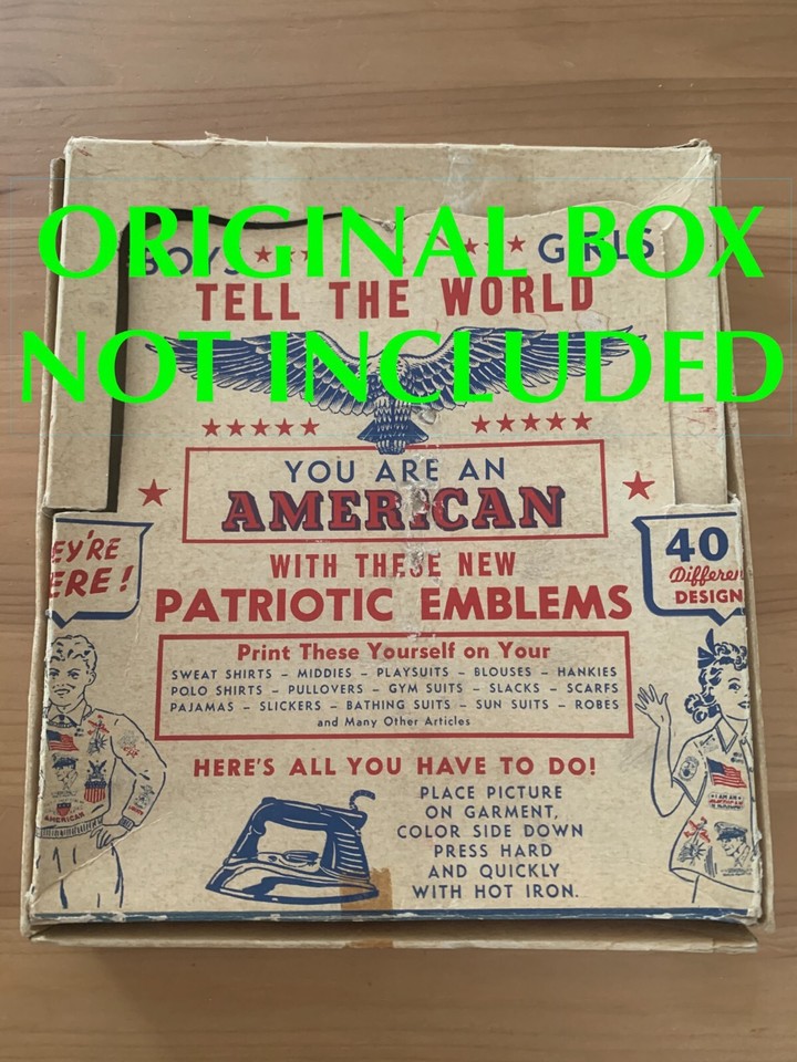 C.1942 WW2 US MAP LIBERTY BELL PATRIOTIC EMBLEM PROPAGANDA NOS HEAT ...