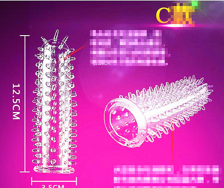 French Tickler Studded Penis Sleeve Extender Cock Ring Time Delay 4 ...