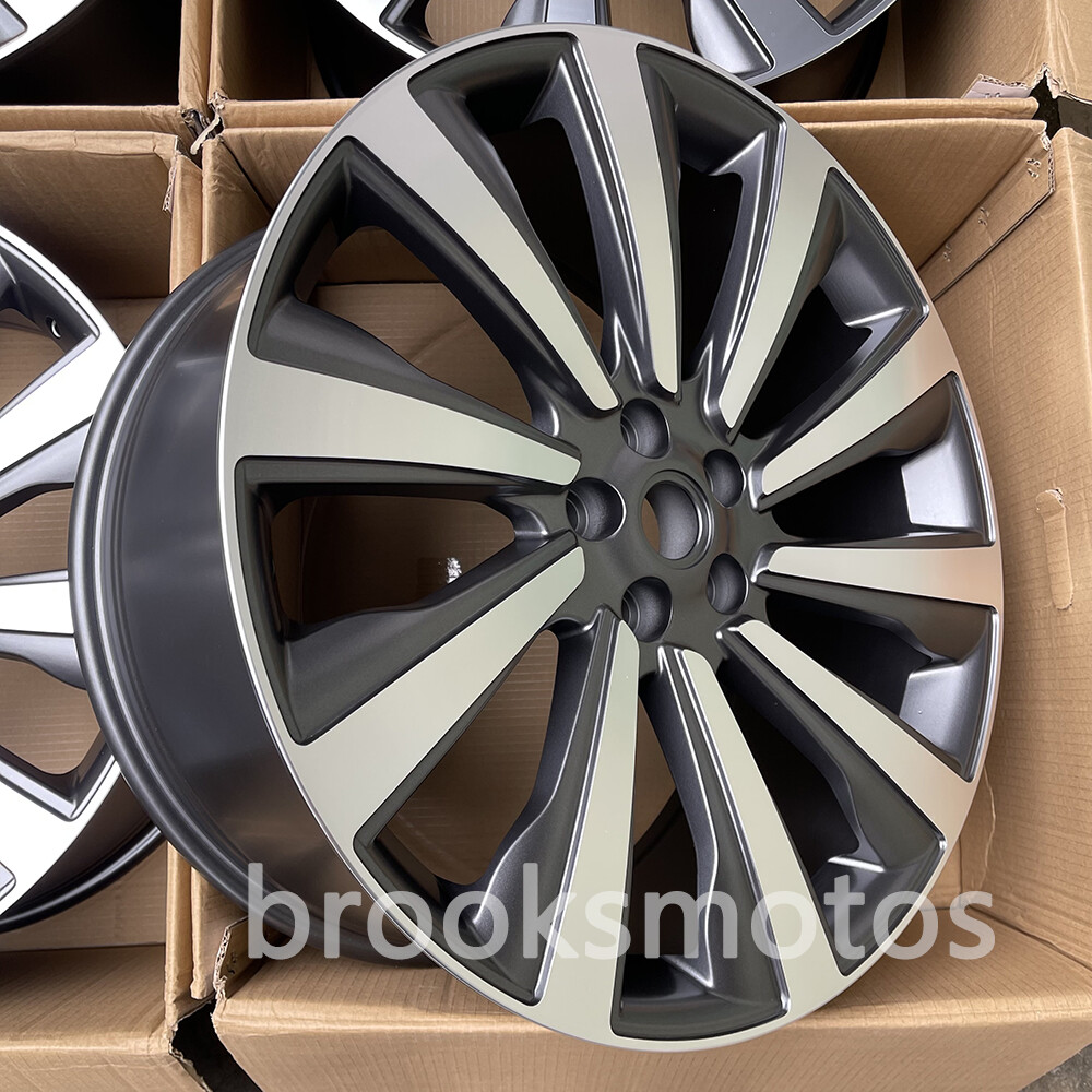 23" NEW 10 SPOKE SATIN GRAY FORGED WHEELS RIMS FITS RANGE ROVER VOGUE ...
