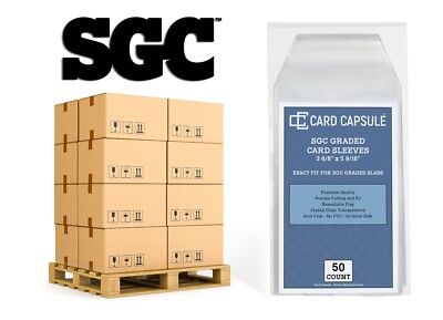 Card Capsule SGC Sleeves for SGC Slabs, 5000 Count (100 packs of 50 ...