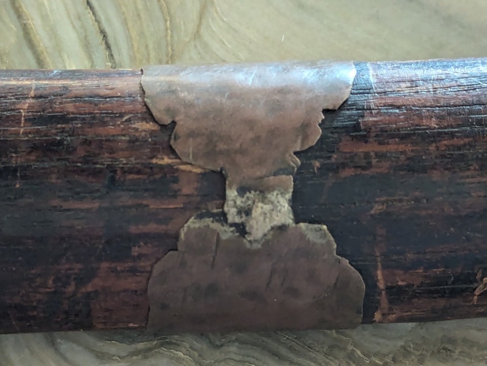 Antique Dha Sword Southeast Asia Laos,Hand Etched Blade,Wood Scabbard ...