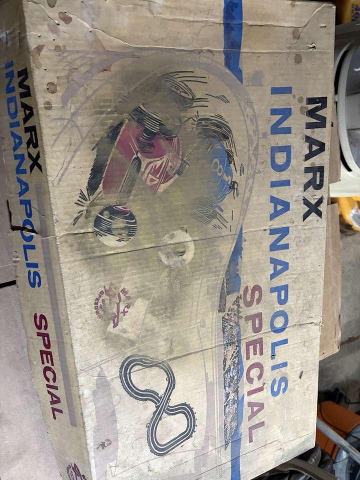 VINTAGE MARX ELECTRIC SPEEDWAY INDIANAPOLIS NO. 22855 SLOT CARS 1960s ...