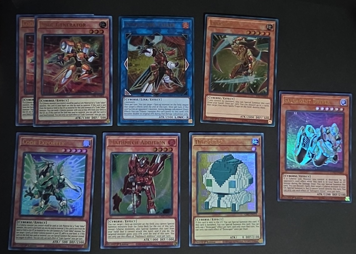 CYBERSE LINK MONSTER MIXED LOT OF 8 1st Edition YUGIOH COMMON SUPER ...