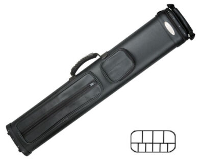 McDermott 75-0920 4Bx6S Black Billiards Pool Cue Stick Case w/ Shoulder Strap | eBay