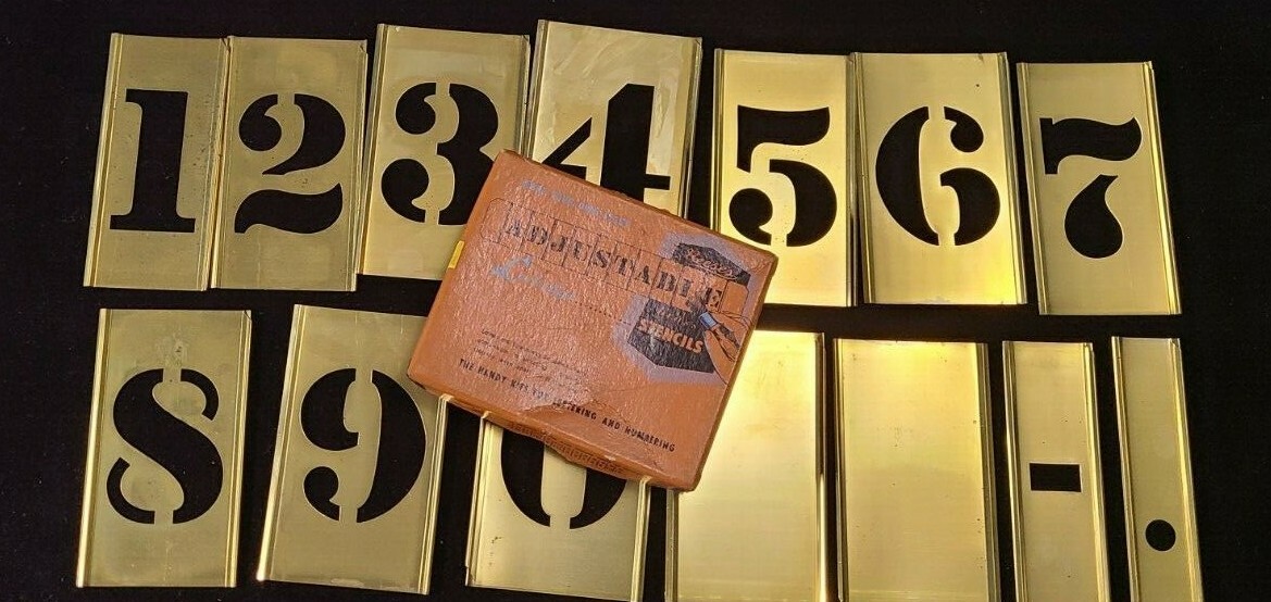 Vintage Brass Numbers 2 1/2 inch Interlocking Complete Set | eBay