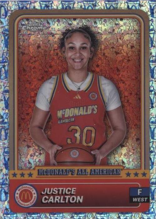 2024 Topps Chrome Mcdonald's All American - Justice Carlton #65 ...