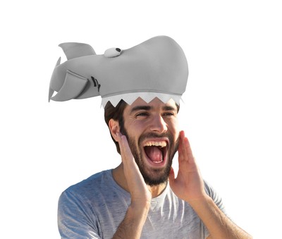 Funny Shark Bite Hat Fish Attack Animal Ocean Theme Novelty Costume ...