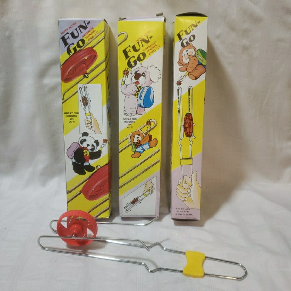 VTG FUN-GO TOY WHEE-LO TYPE Magnetic Spinning Wheel Gyro Manual Taiwan ...