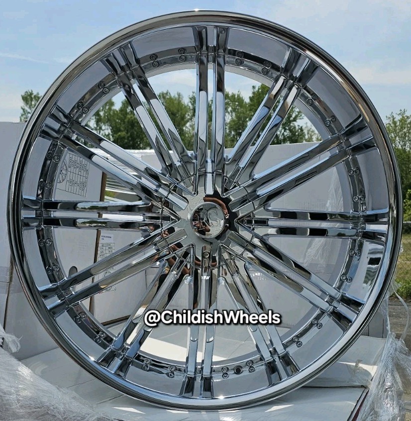 28" Inch CHROME Red Sport RSW99 5x127 5x5 +13 Wheels Rims RS99 | eBay