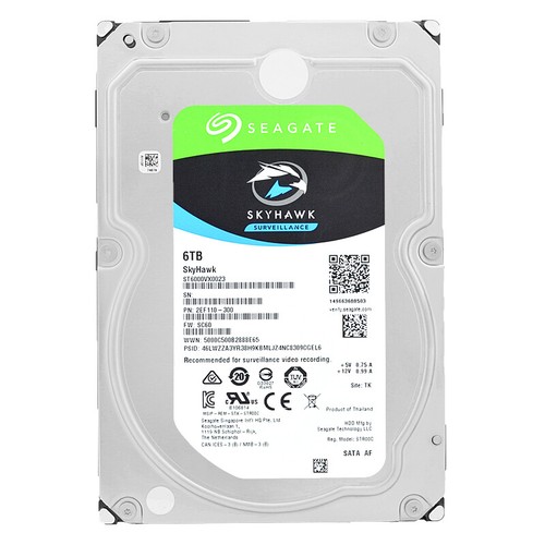 Seagate ST6000VX0023 SkyHawk 6TB 7200Rpm 256Mb Cache Sata III 3.5 ...