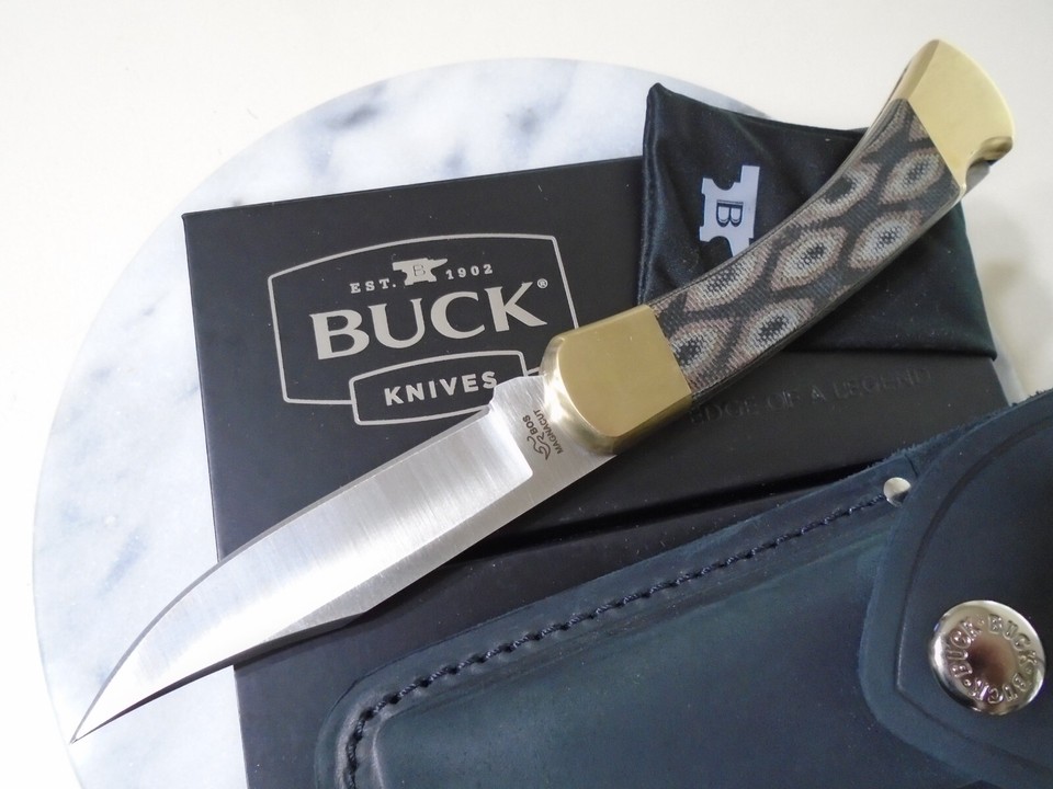 Buck 110 Python Lockback Pocket Knife Folding Hunter Magnacut Micarta ...