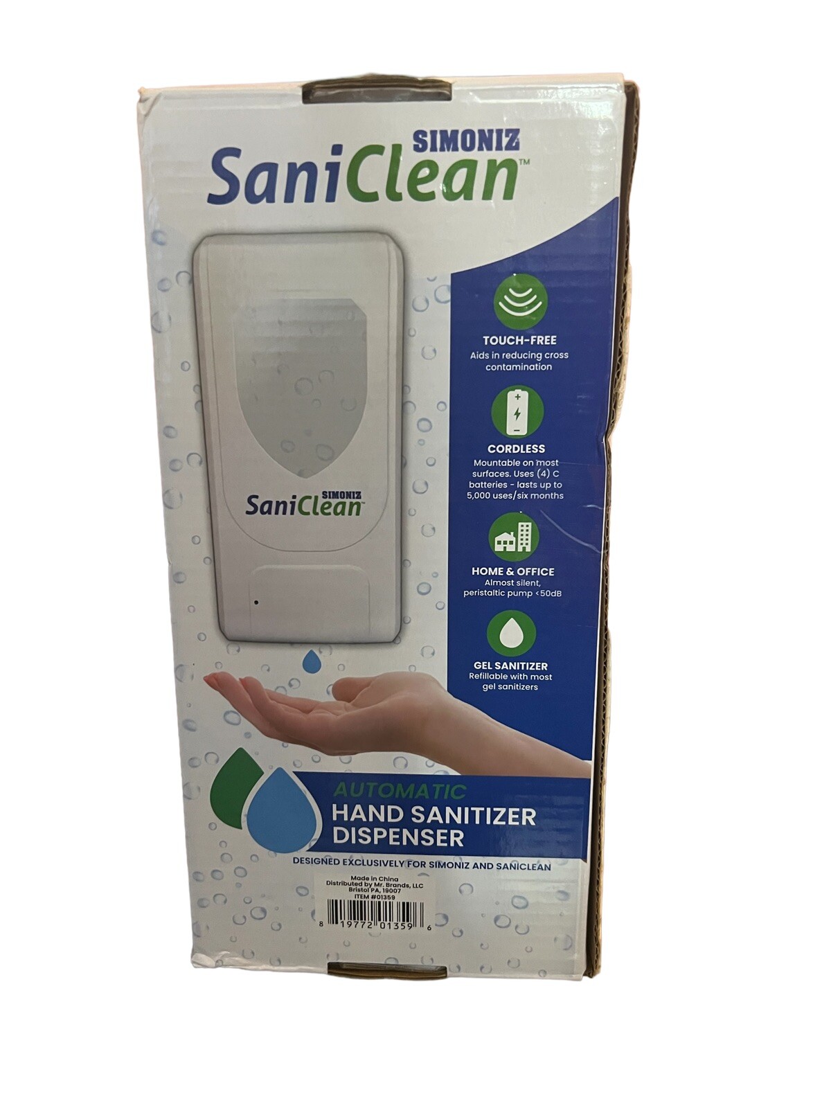 Simoniz SaniClean Automatic Touch Free Hand Cleaner Dispenser 1000mL | eBay