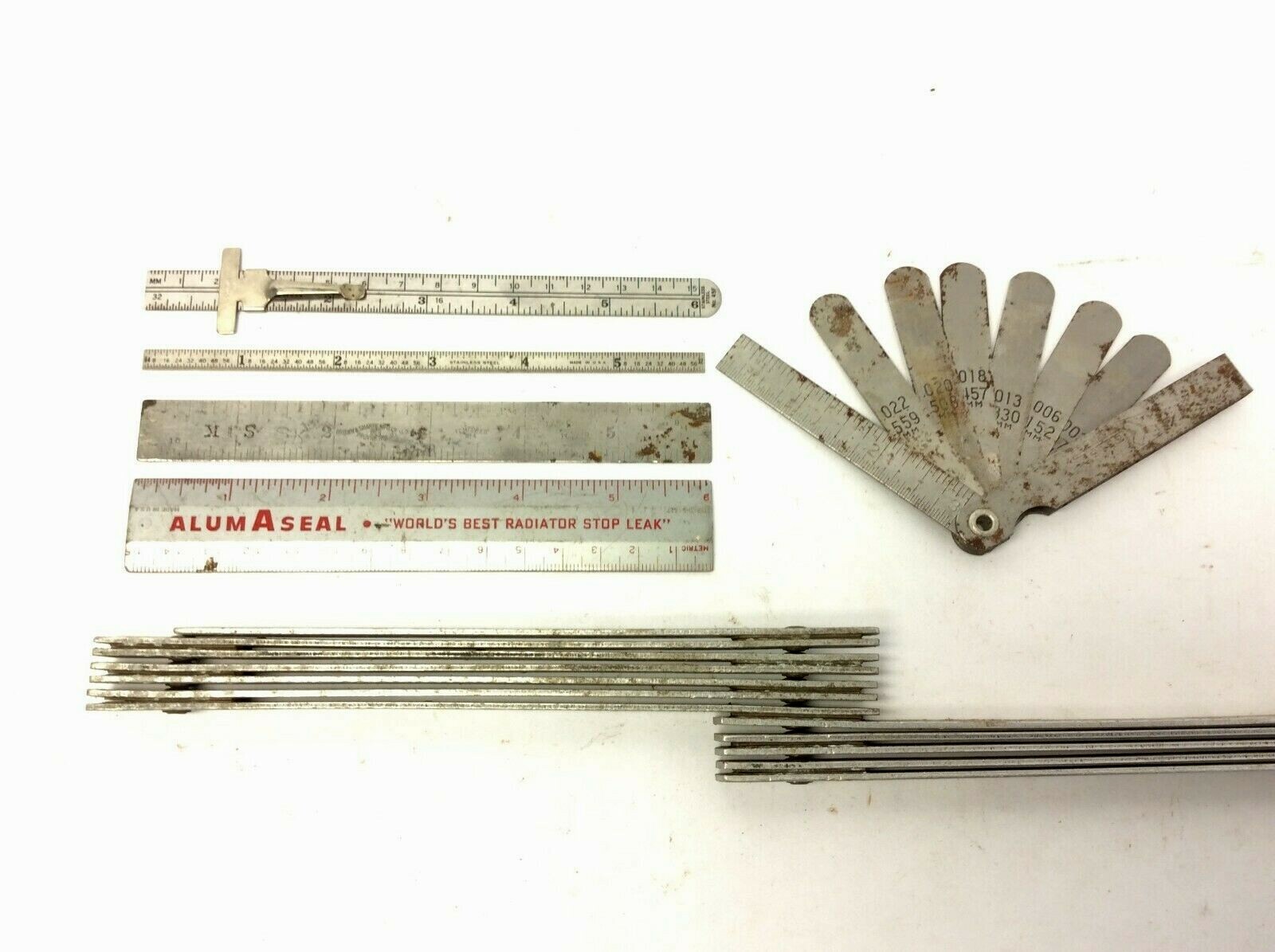 Mixed Vintage Lot Used Machinists Kasta Folding Ruler Brown Sharpe ...