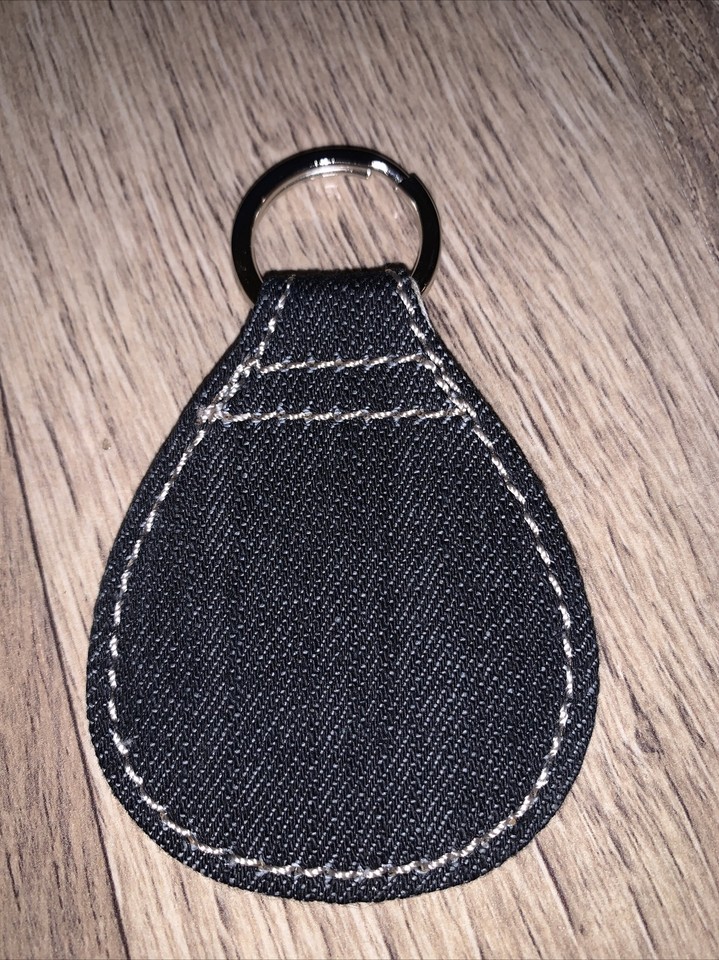 Thirty-One 31 - Make It Mine Key Fob - Denim On One Side With Tailored ...