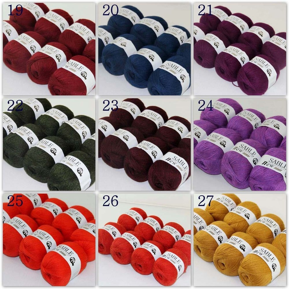 Sale 6X50gr Super Soft Pure High Cashmere Shawls Rugs Hand Wool Crochet ...