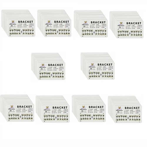 100 packs Dental Orthodontic Metal Braces Brackets Mini MBT 3 Hooks 022 ...