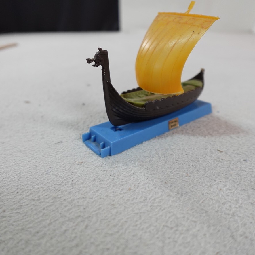 Vintage Eldon Viking Ship Plastic Toy Sailboat 1966 With Stand 5 Inch ...