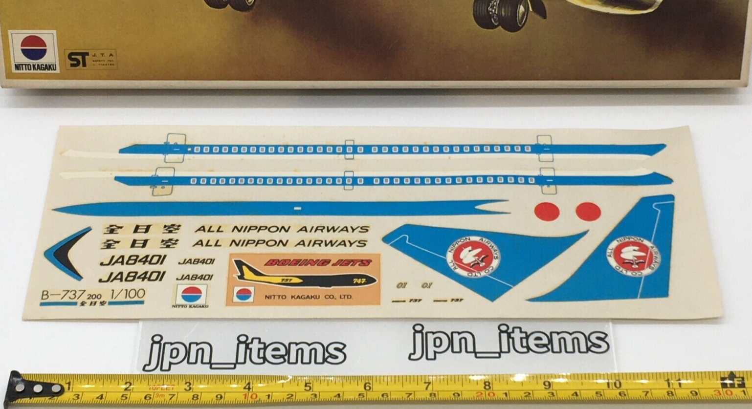 Nitto 1/100 Boeing 737-200 ANA All Nippon Airways Plastic Model Kit ...