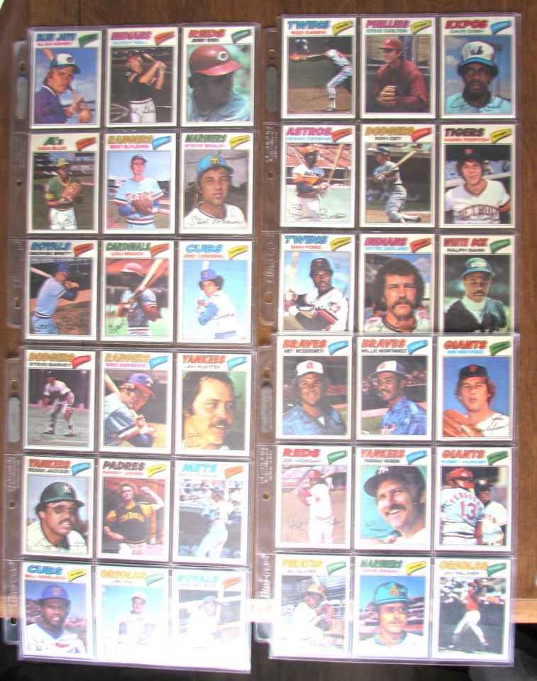 1977 Topps Baseball Stickers Complete Set 1-55 W/18 Checklists ...
