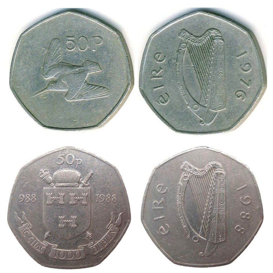 Ireland | Irish 50p | 50 Pence | Woodcook | 1970 - 2000 | eBay