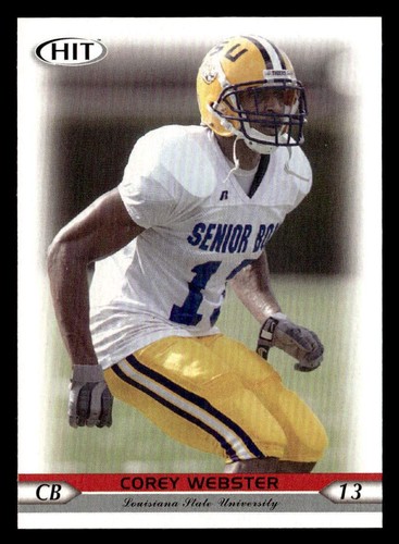 Corey Webster 2005 SAGE HIT Card #32 LSU Tigers | eBay