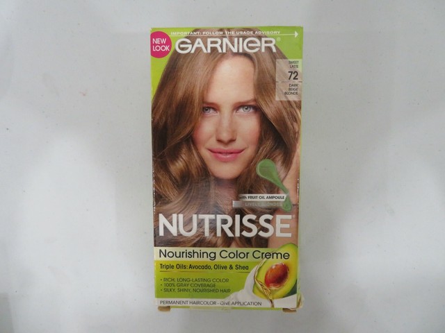 Garnier Nutrisse Nourishing Hair Color Creme 72 Dark Beige Blonde Sweet ...