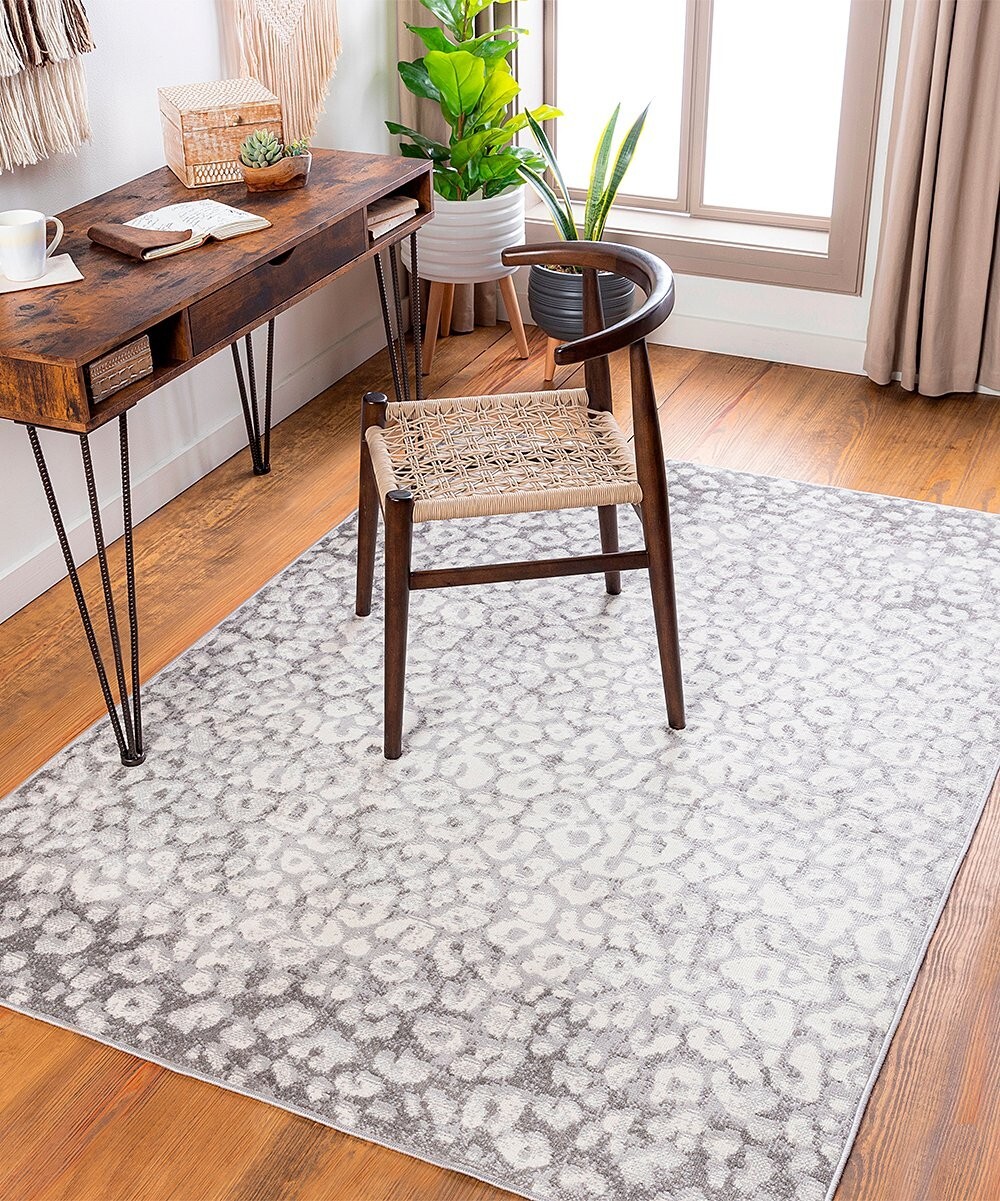 Brand New Artistic Weavers 5X7 Taupe & Light Gray Leopard Rug | eBay