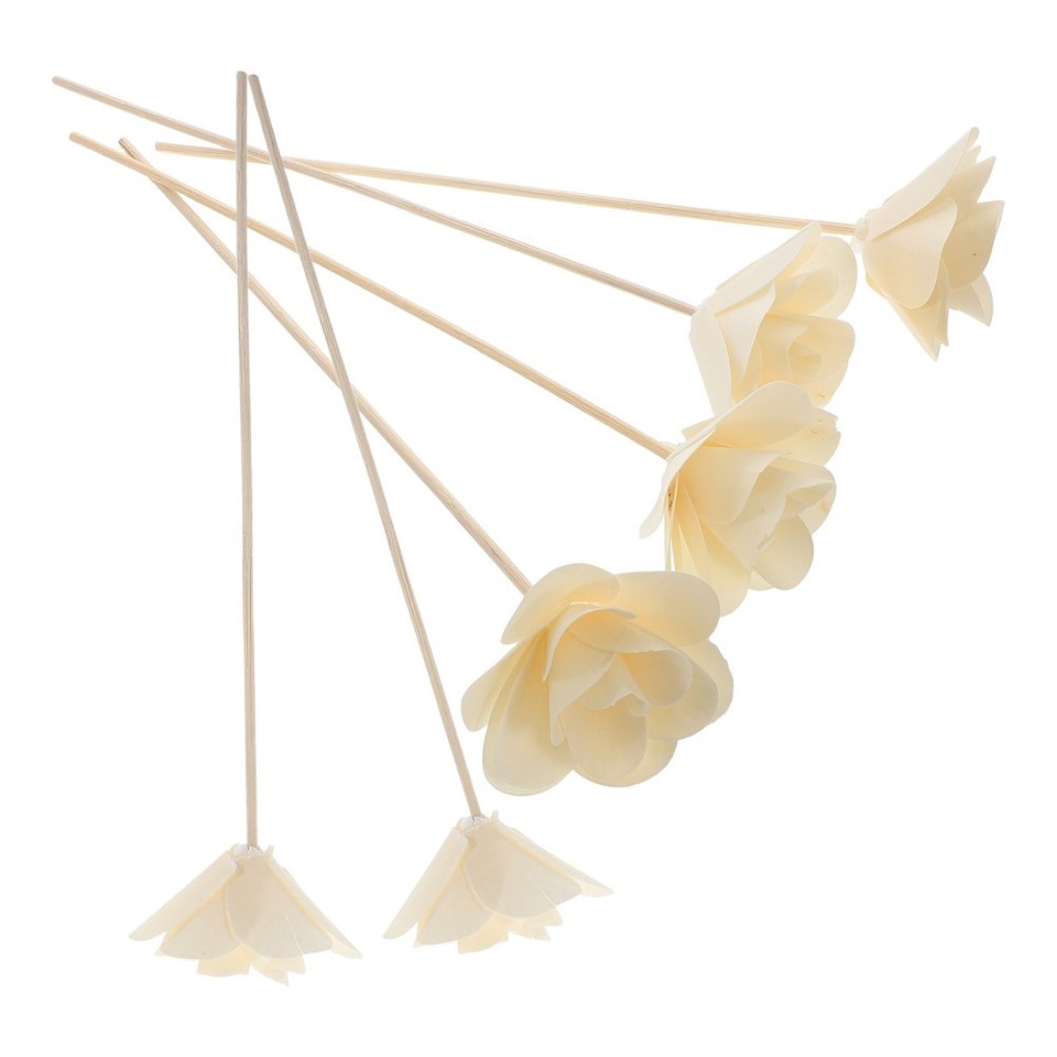 6pcs Flower Diffuser Sticks Wood Essential Oil Aroma Diffuser Stick ...