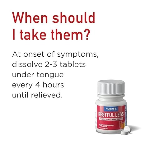 Restful Legs Tablets No Aspirin Acetaminophen or Naproxen 50 Count 4 ...