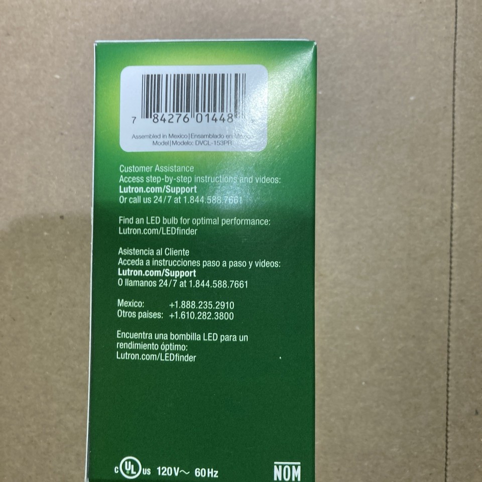 Lutron DVCL-153PR-WH Diva 120V Single Location or 3-Way 6 pack 6 pack ...