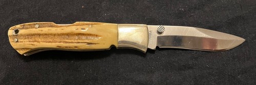 blackjack mamba stag handle lock blade knife | eBay