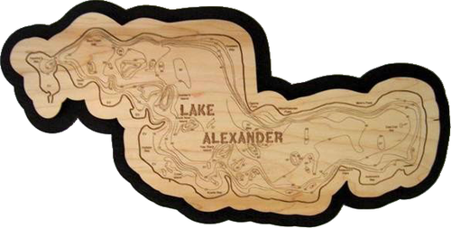 Lake Alexander Map Art- Lake Decor | eBay