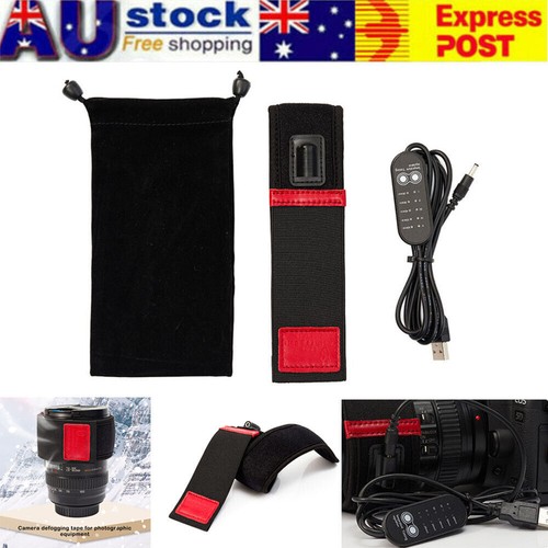 USB Lens Heater Warmer Len Dew Heater Strip with 5 Heating Modes for ...