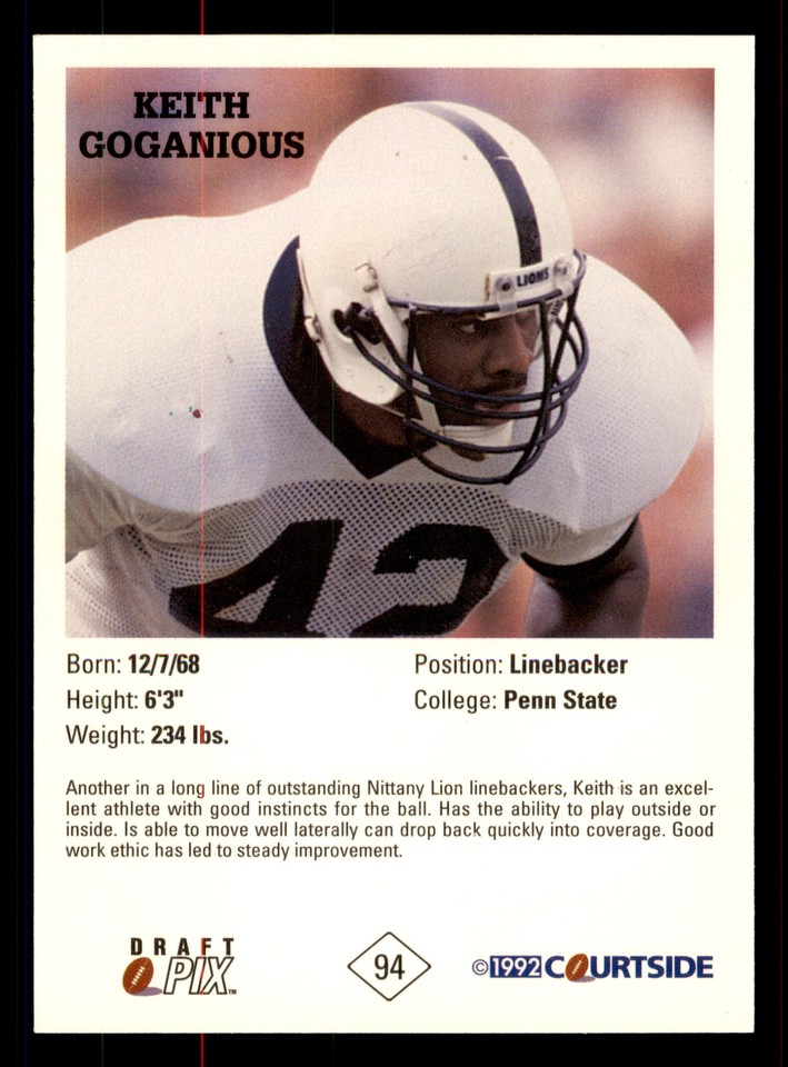 1992 Courtside Keith Goganious #94 Penn State Nittany Lions | eBay