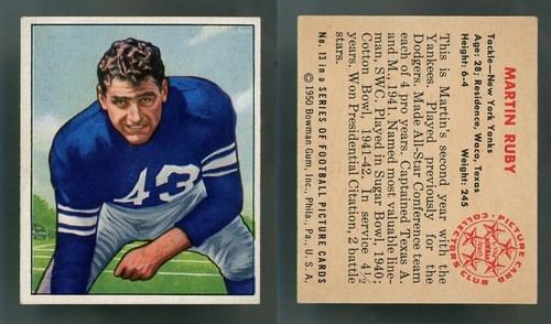 1950 Bowman #13 Martin Ruby RC EX/NM **BB-1507** | eBay