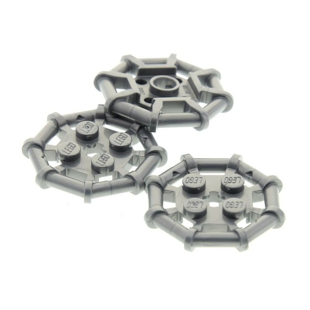 3x Lego Gitter Platte flat silber 2x2 Octagonal Star Wars 6020990 75937 ...