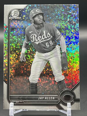 2022 Bowman Chrome JAY ALLEN Black & White Mini Diamond Cincinnati Reds ...