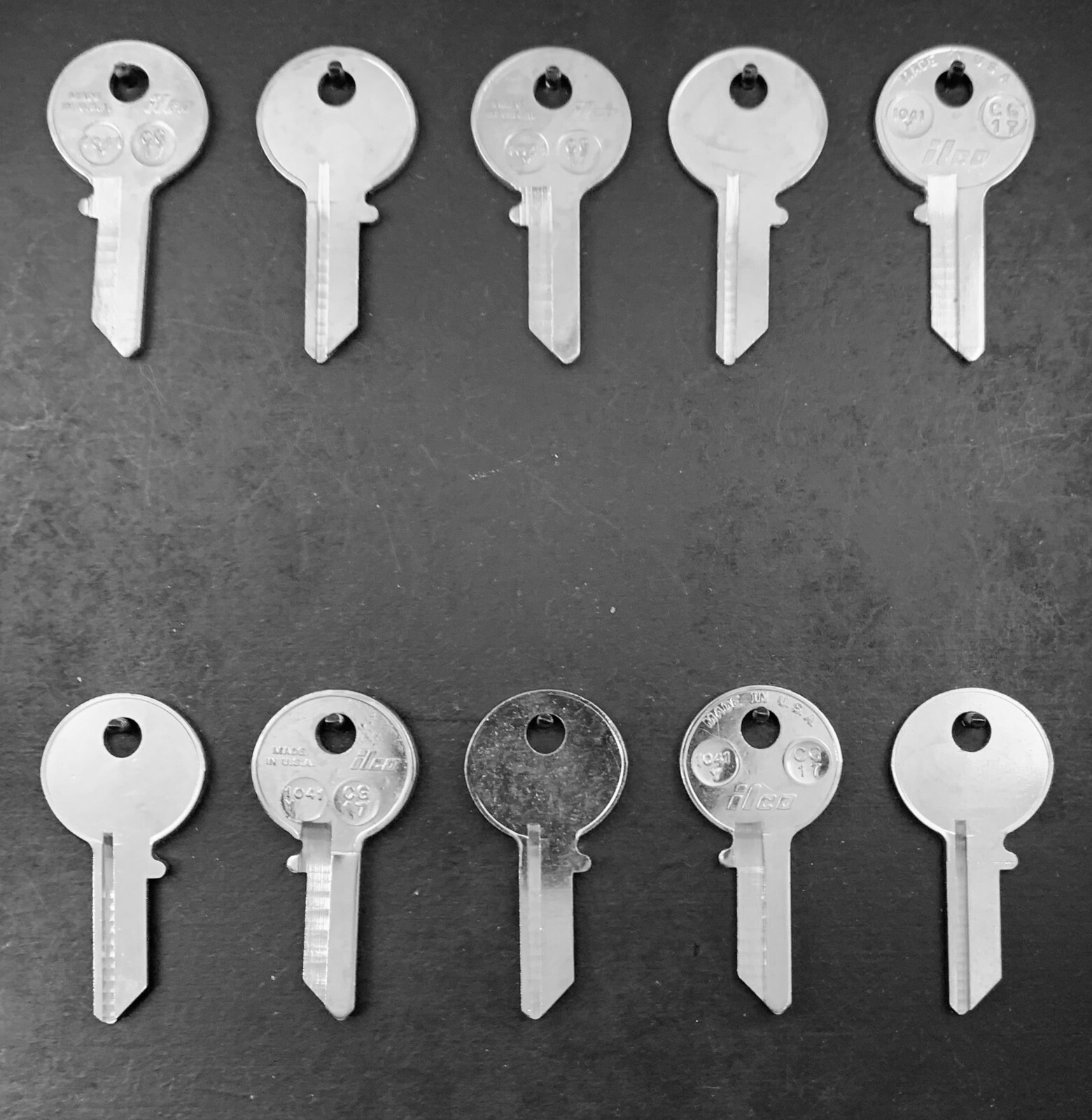 Lots of CG17 1041Y 5CG4 41Y Type Key Blanks for Chicago KP1 Keyway Free ...