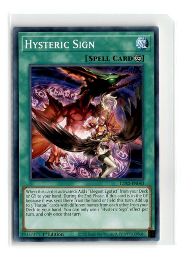 Hysteric Sign - LDS2-EN083 1st Edition - YuGiOh-LP | eBay
