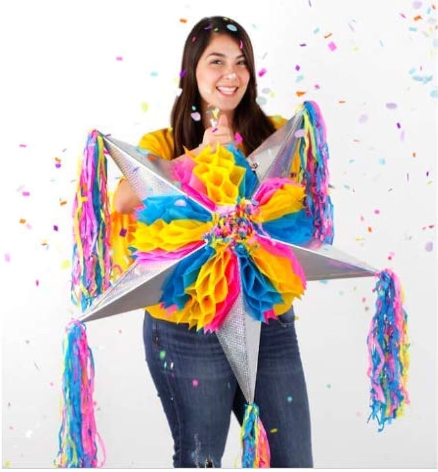 Lot Of 2 Piñatas • Piñata2Go 5-Point Star Pop Up Foldable Piñata ...